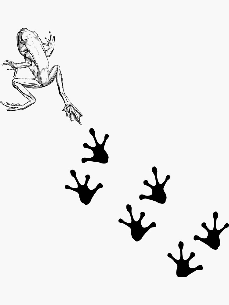 "frog tracks" Sticker for Sale by coolstuffbyjay | Redbubble