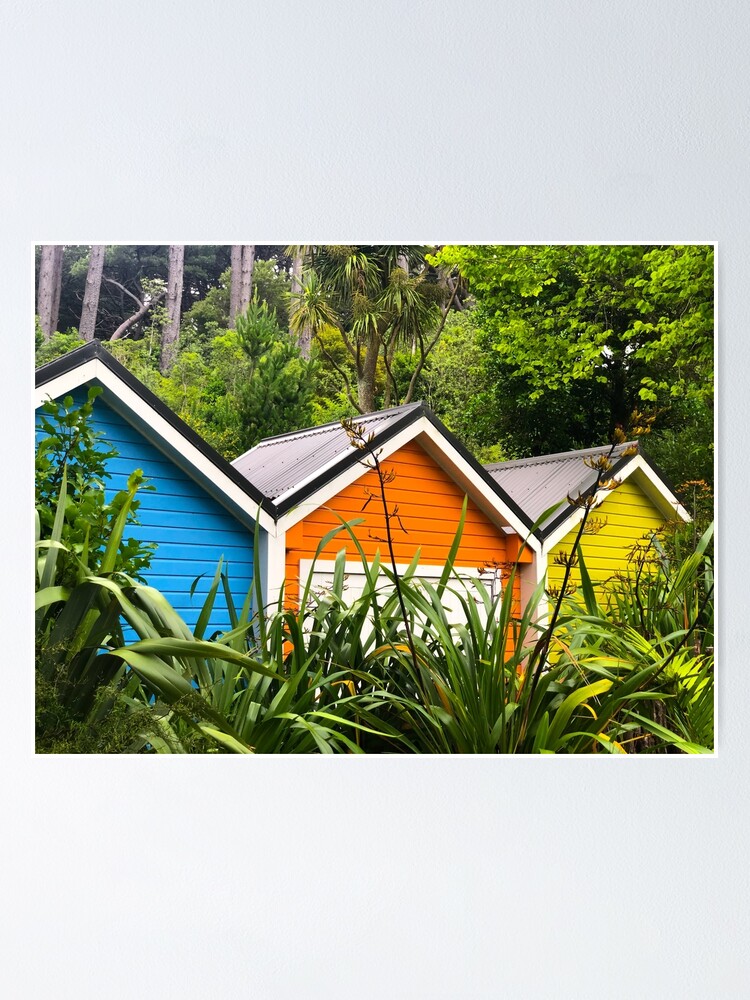 "Colourful Garden Sheds" Poster for Sale by urbanfragments | Redbubble
