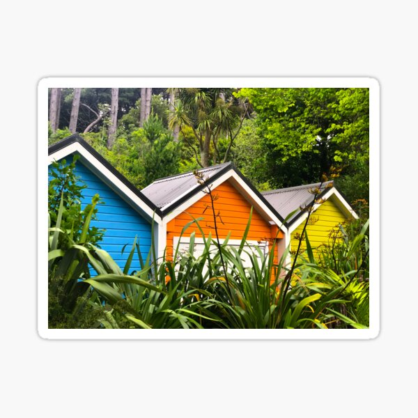 "Colourful Garden Sheds" Sticker by urbanfragments | Redbubble
