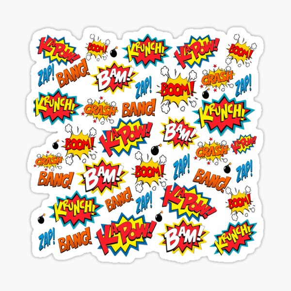 "Comic Book Explosion" Sticker for Sale by LexBauer | Redbubble