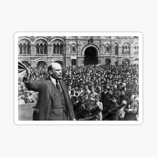 "Lenin at demonstration" Sticker for Sale by moviesncartoons | Redbubble