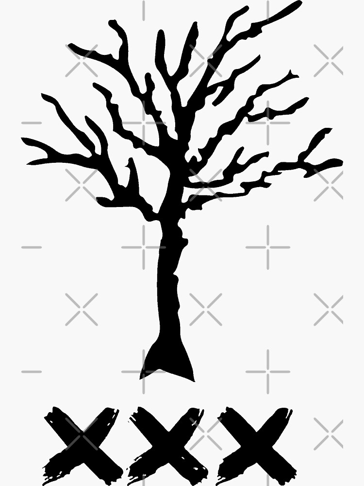 "Xxx tentacion tree design" Sticker by JordzArt | Redbubble