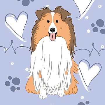 "LOVE Sable Sheltie Dog Shetland Sheepdog " Shower Curtain for Sale by ...