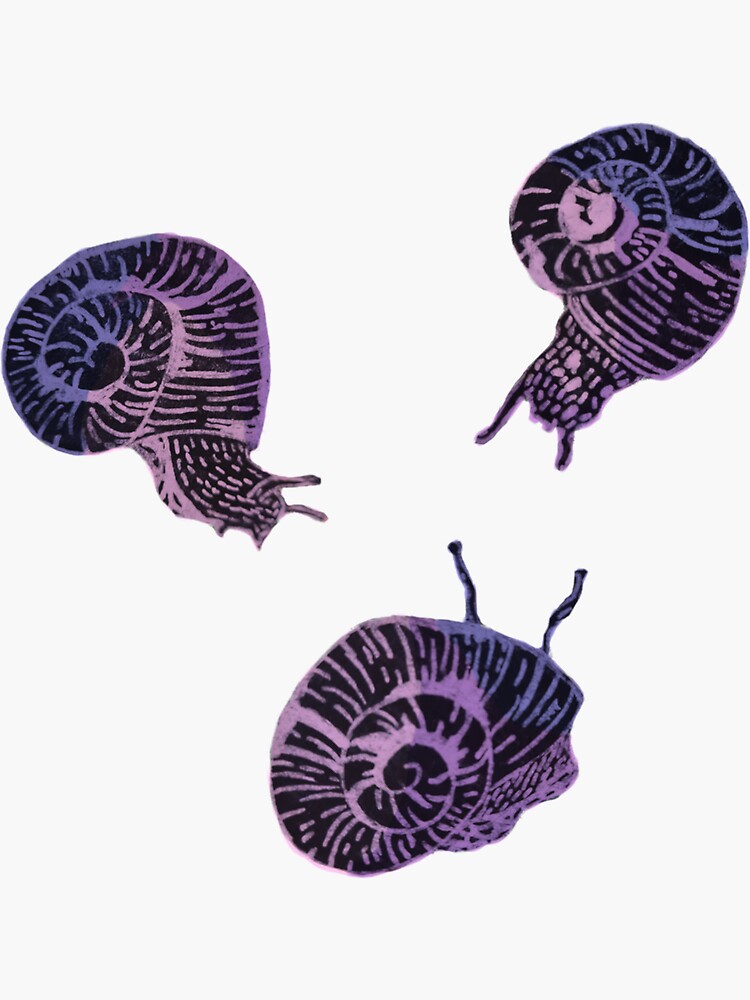 "Snails " Sticker for Sale by EckhardEbert | Redbubble
