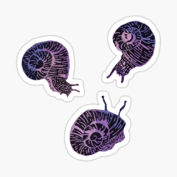 "Snails " Sticker for Sale by EckhardEbert | Redbubble