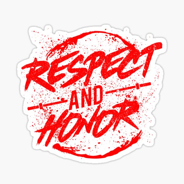 "respect and honor" Sticker by udin90 | Redbubble