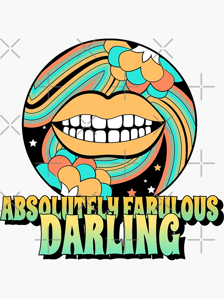 "Absolutely Darling Poster Vintage" Sticker by MaryDavid3 | Redbubble
