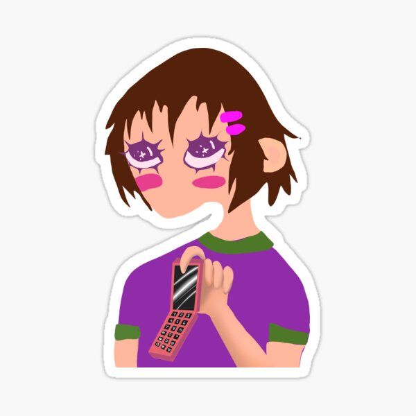 "Y3K girl cell phone" Sticker by daschawolk | Redbubble