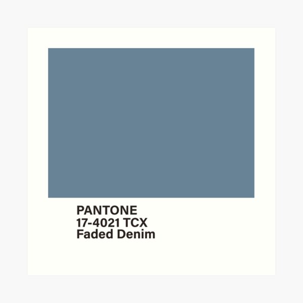 "pantone 17-4021 TCX Faded Denim" Art Print for Sale by princessmi-com ...