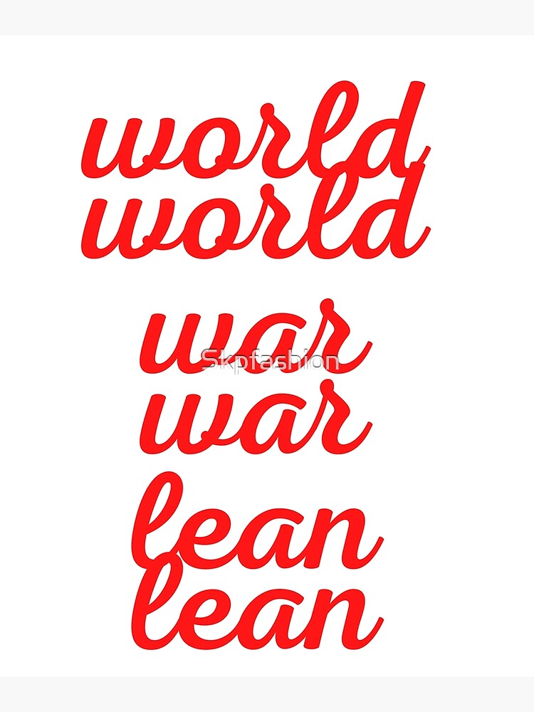 "world war lean art" Poster for Sale by Skpfashion | Redbubble