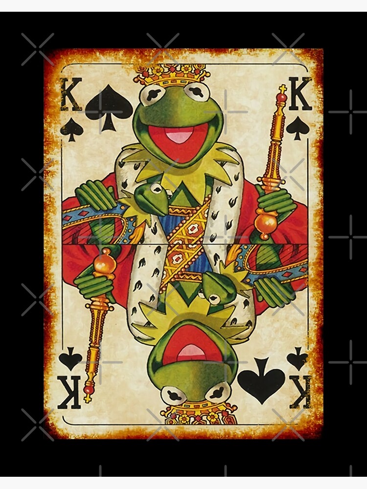 "The Muppe.T Kermit The Frog King Spades" Canvas Print by Shandaunique ...