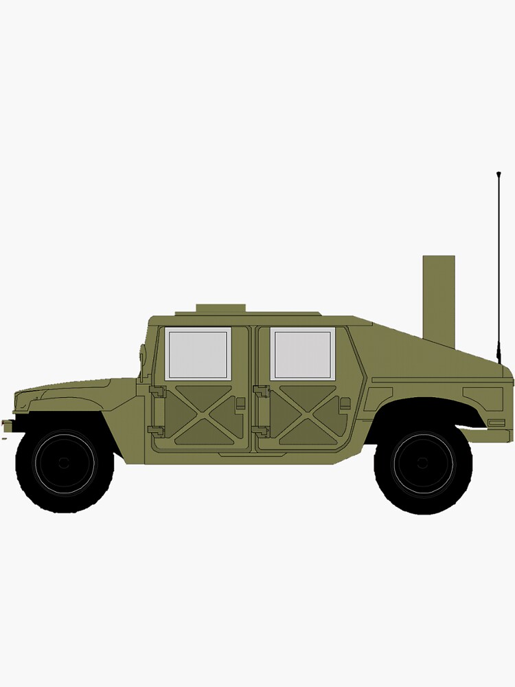 "Army Humvee." Sticker by LOJIQ | Redbubble