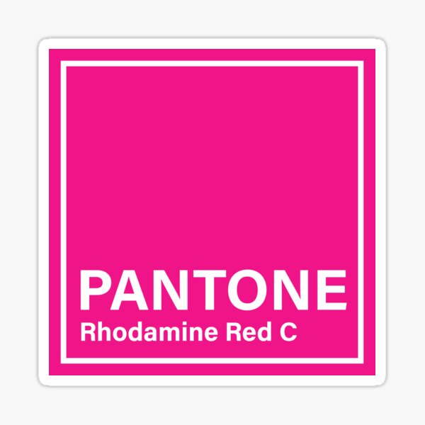 "pantone Rhodamine Red C" Sticker for Sale by princessmi-com | Redbubble