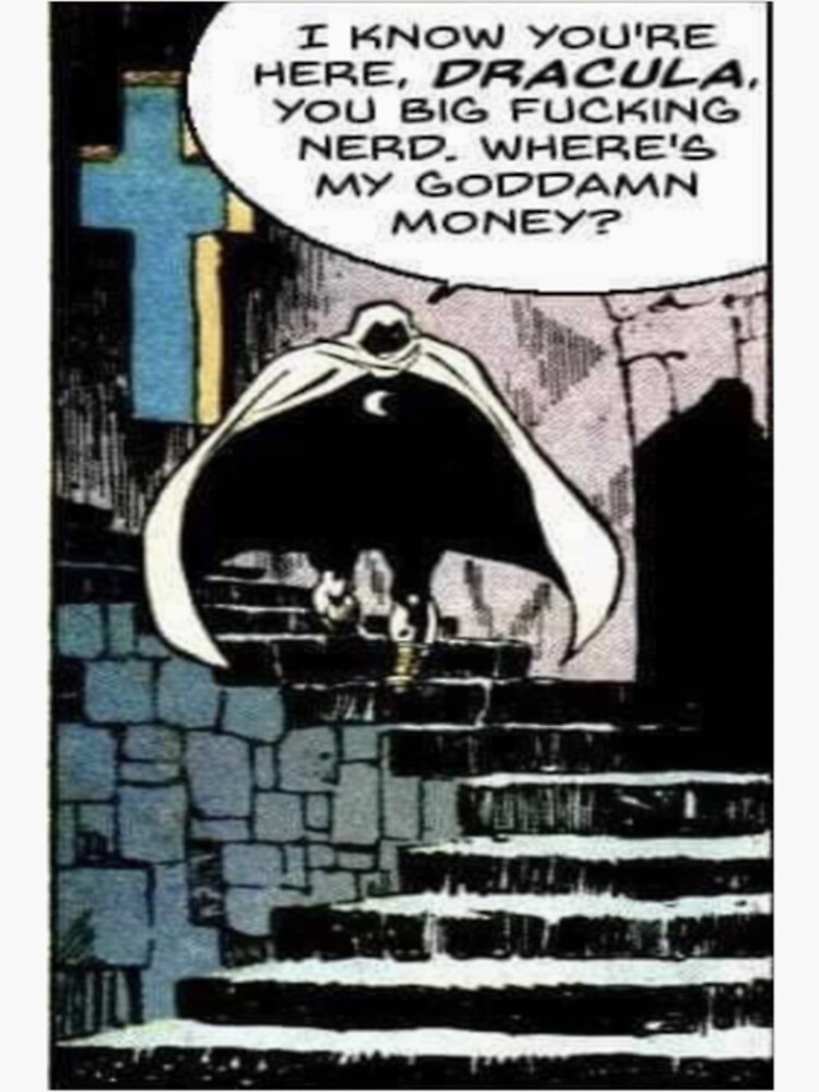 "Moon Knight Dracula TShirt4135 " Sticker for Sale by NnpYng | Redbubble