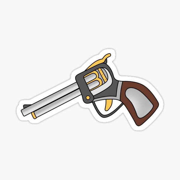 "American Traditional Gun" Sticker by kennedyjane | Redbubble