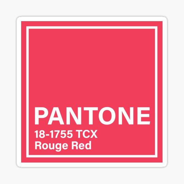 "pantone 18-1755 TCX Rouge Red" Sticker by princessmi-com | Redbubble
