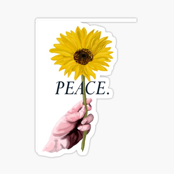 "sunflower of Peace for Ukraine" Sticker by Faerieglen | Redbubble