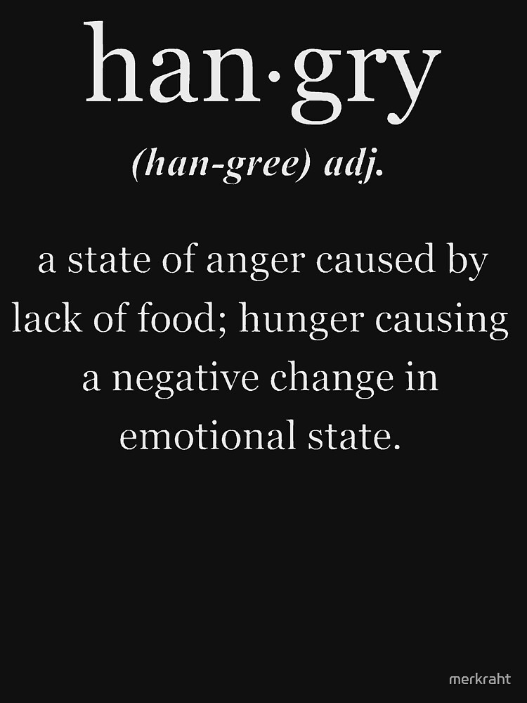 "Hangry Definition Gifts - Hungry and Angry People Funny Gift Ideas for ...