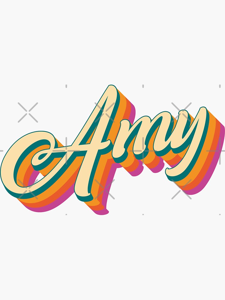 "Amy Name Label - Gift For Male Named Amy" Sticker by OVERSHIFT | Redbubble