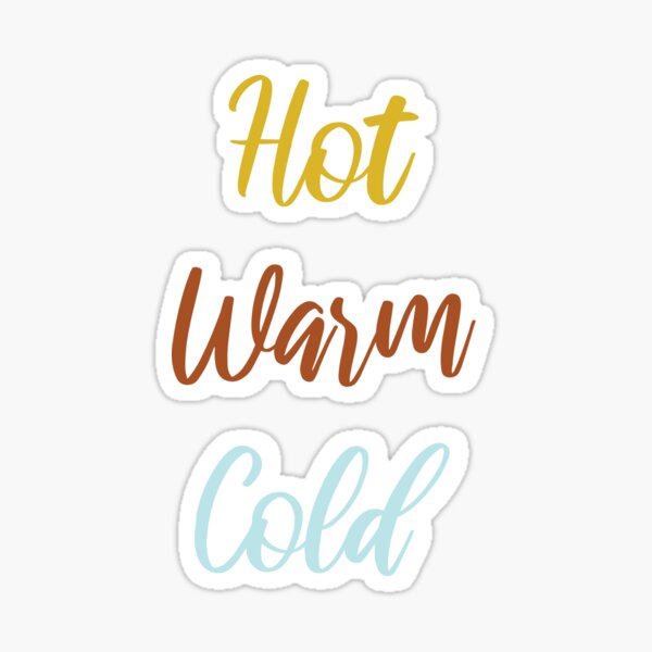 "Hot warm cold" Sticker by Innet | Redbubble