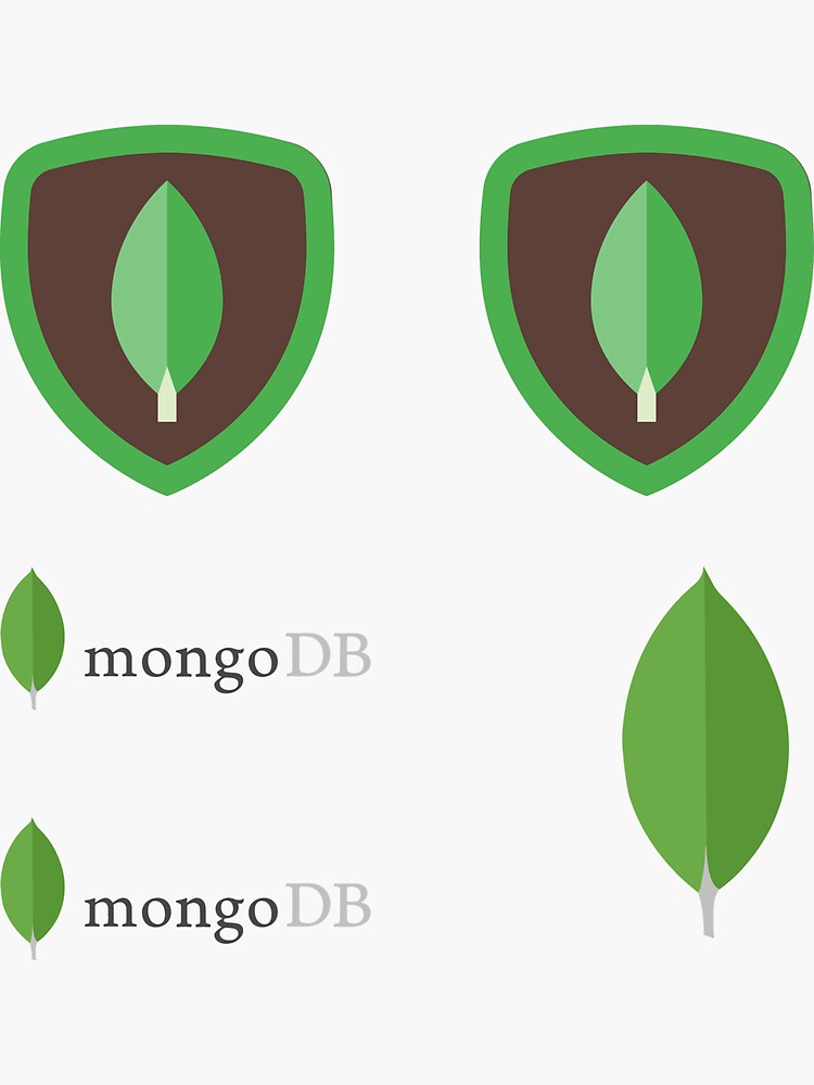 "MONGODB- MONGODB LOGO - WEB DEVELOPMENT- DATABASE" Sticker by kaweya ...