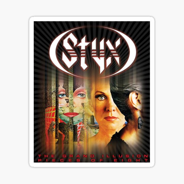 "Retro American Rock Band Styx Gift Fan" Sticker by VeraMalinova ...