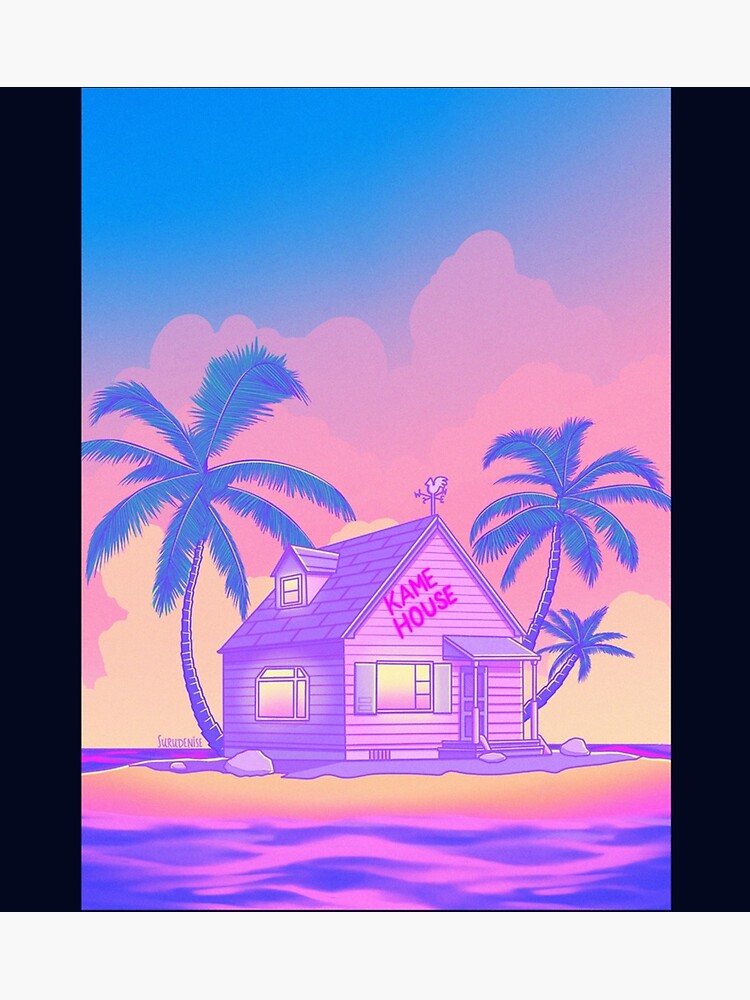 "Master Roshi Kame House Retro - Dragon Ball - Artwork" Poster for Sale ...