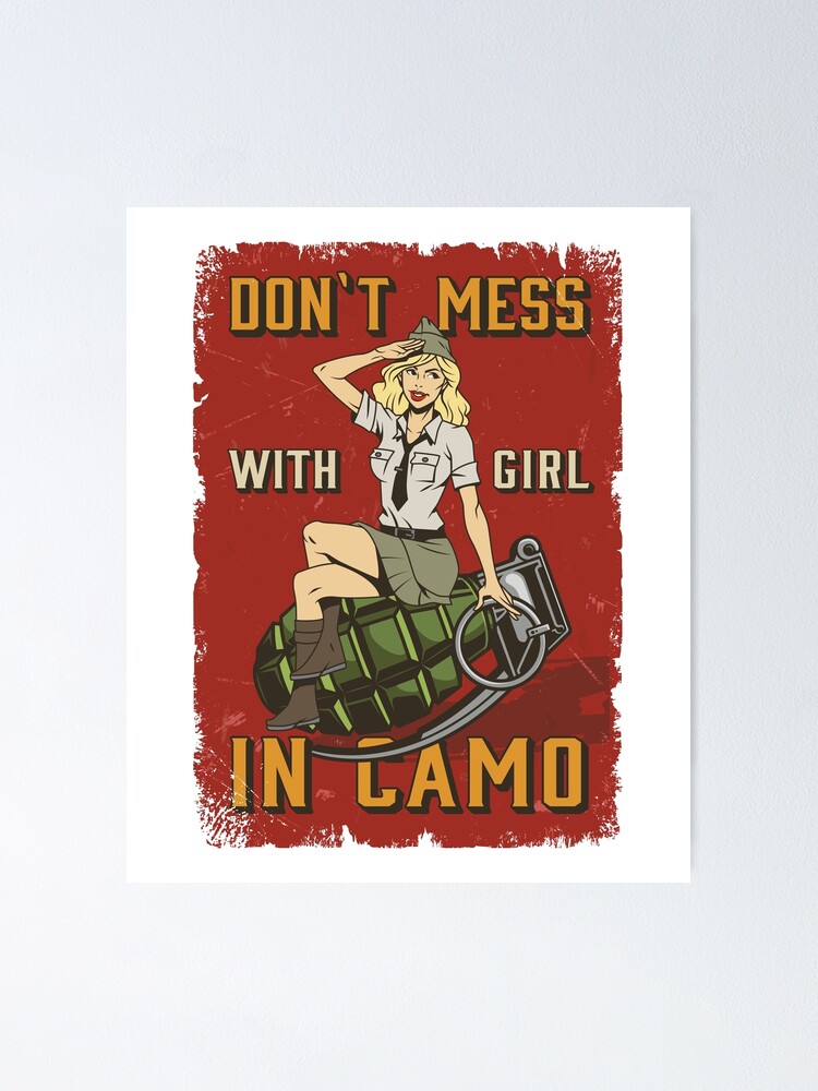 "American Traditional Bomb Belle Patriotic Atomic Pin-up Girl" Poster ...