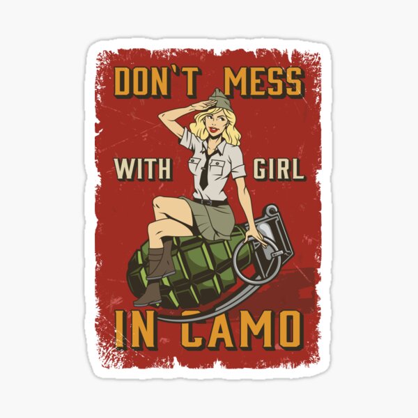 "American Traditional Bomb Belle Patriotic Atomic Pin-up Girl" Sticker ...