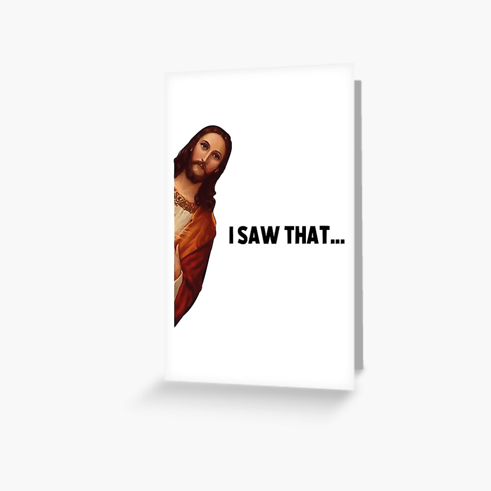 "Jesus Meme Sticker, Jesus is Watching ,Funny Stickers ,Jesus Joke ...