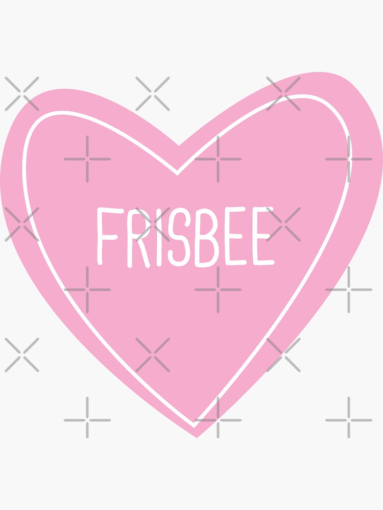 "Frisbee Heart" Sticker for Sale by teesaurus | Redbubble