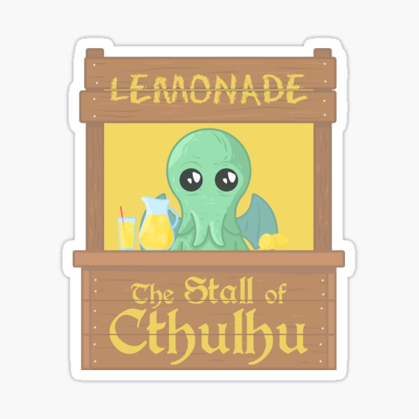 "Stall of Cthulhu Lemon 2" Sticker for Sale by animinimal | Redbubble