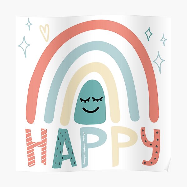 "cute, happy-rainbow" Poster for Sale by Alutkowo | Redbubble