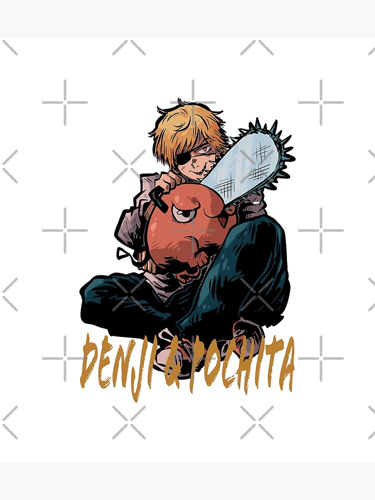 "Denji And Pochita - Chainsaw Man Sticker" Art Print by Walid-Studio ...