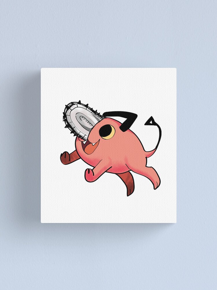 "Pochita - Chainsaw Man Sticker" Canvas Print for Sale by Walid-Studio ...