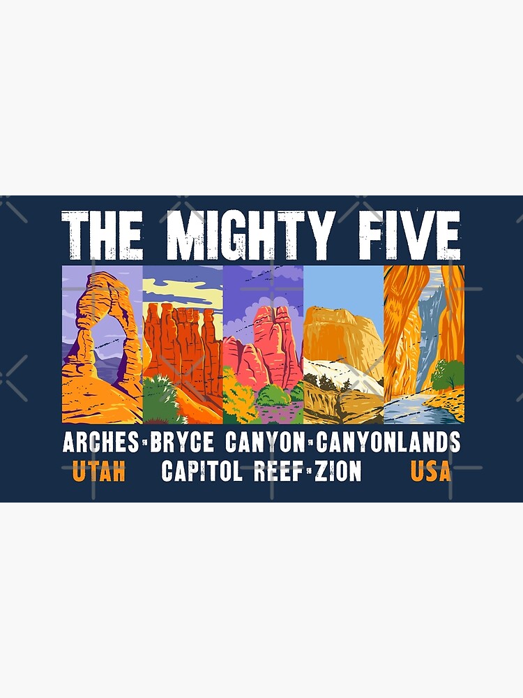 "Mighty Five Utah National Parks List Vintage" Poster for Sale by ...