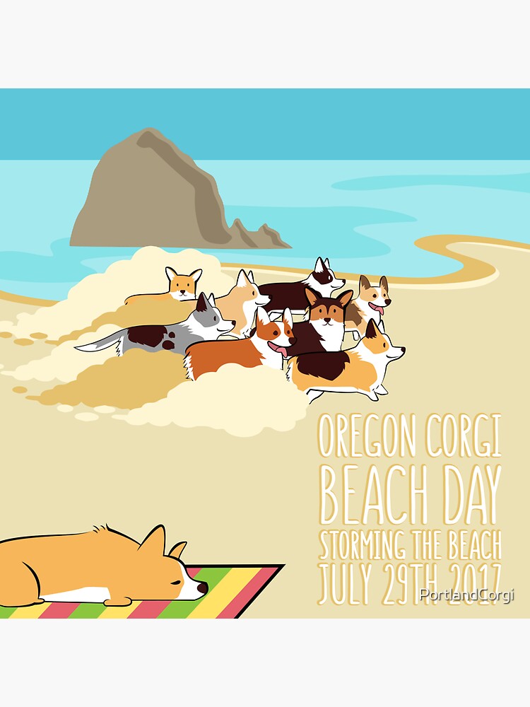 "2017 - Corgi Storm" Sticker for Sale by PortlandCorgi | Redbubble