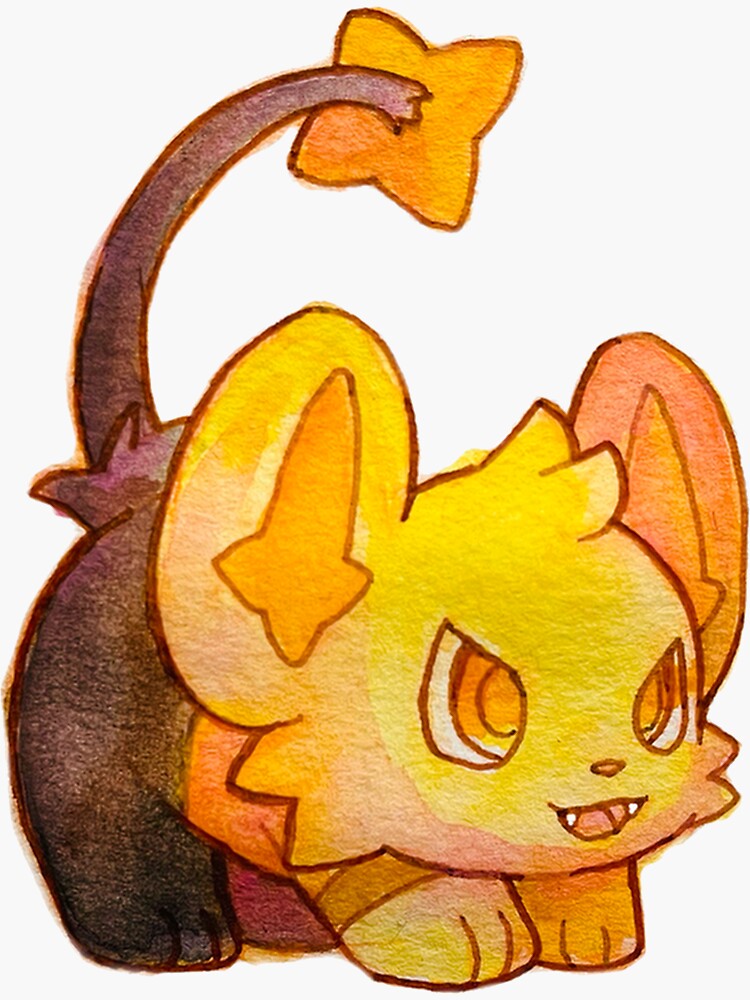 "Shiny Watercolor Shinx" Sticker for Sale by Run-Away-Drowzy | Redbubble