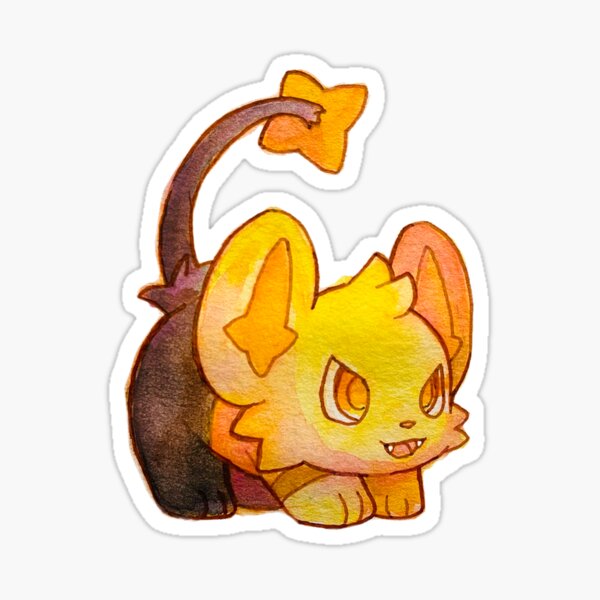 "Shiny Watercolor Shinx" Sticker for Sale by Run-Away-Drowzy | Redbubble
