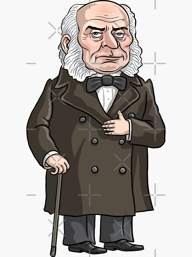 "President John Quincy Adams (Design 2)" Sticker for Sale by ...