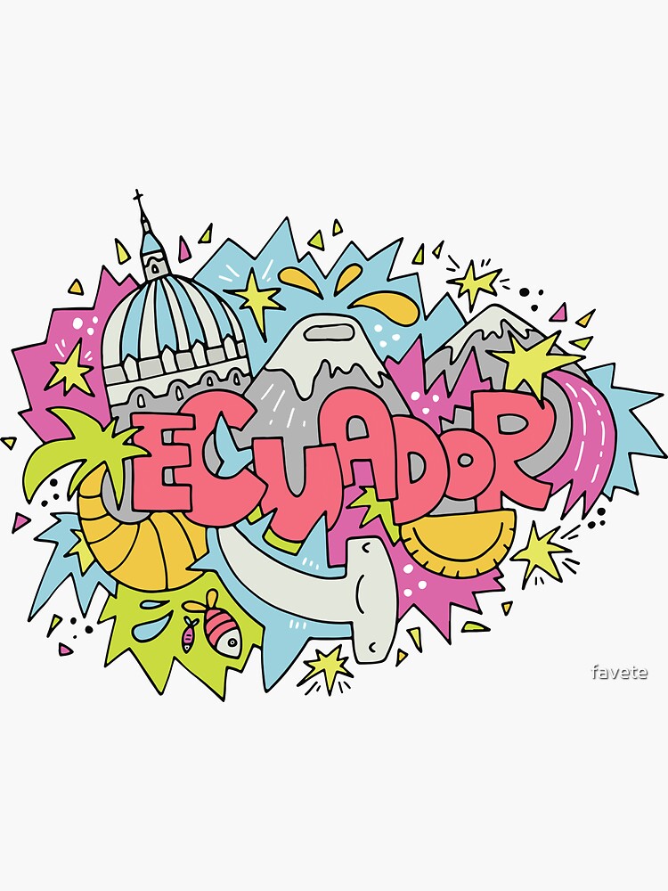 "Trip to Ecuador" Sticker for Sale by favete | Redbubble