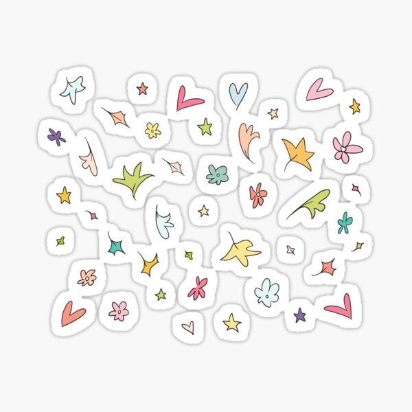 "Colorful heart stopper" Sticker by LittleFinds | Redbubble