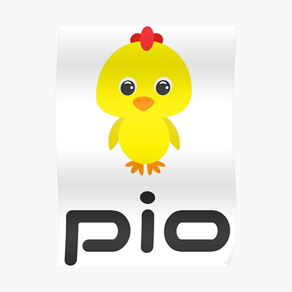"Little chicken pio pio pio" Poster by niceliner | Redbubble