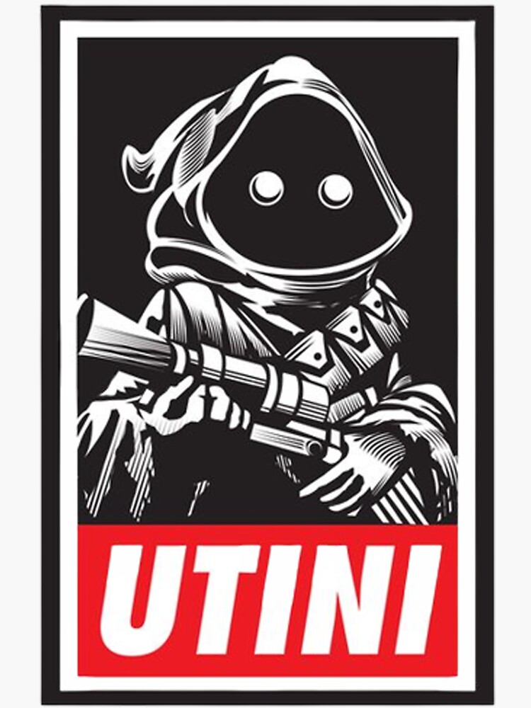 "Utinni! A jawa" Sticker by annartkidz | Redbubble
