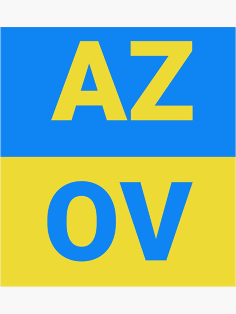"Azov Battalion Peace For Ukraine " Sticker by LesBonRibbon | Redbubble