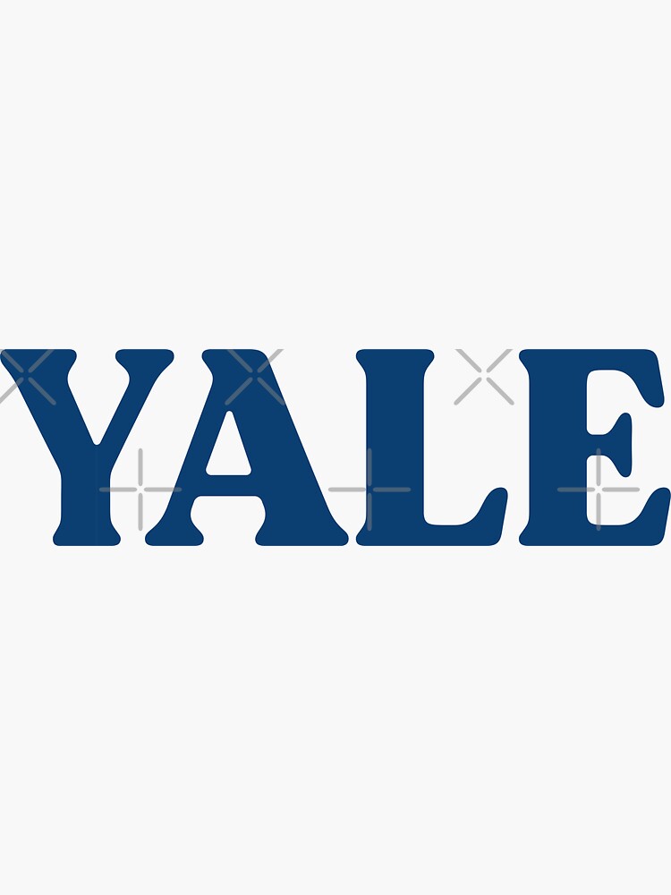 "yale - thick serif font" Sticker for Sale by scollegestuff | Redbubble