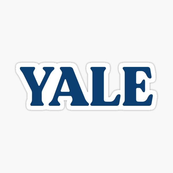 "yale - thick serif font" Sticker for Sale by scollegestuff | Redbubble