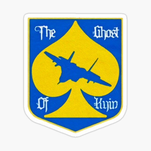 "Azov Ghost Ghost of Kyiv Support Ukrain " Sticker for Sale by ...