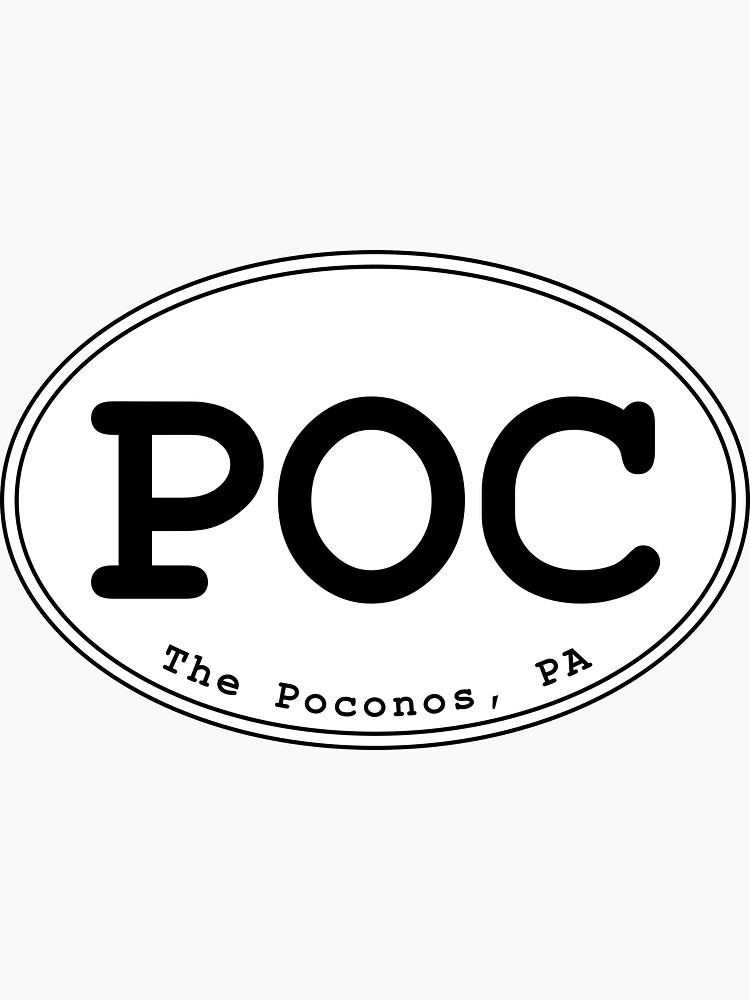 "POC - The Poconos Oval Design" Sticker for Sale by dodgemdesigns ...
