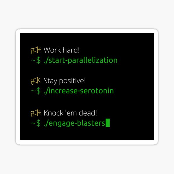 "Bash Terminal - Engage Blasters" Sticker by justsunone | Redbubble